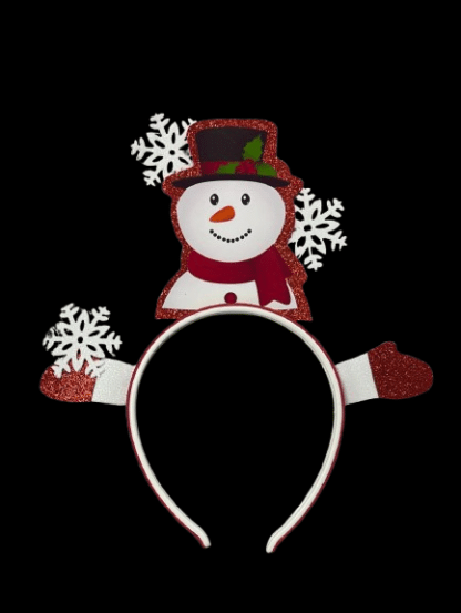Vincha hombre de nieve navideña goma eva x1 - Cotillón Fantasía